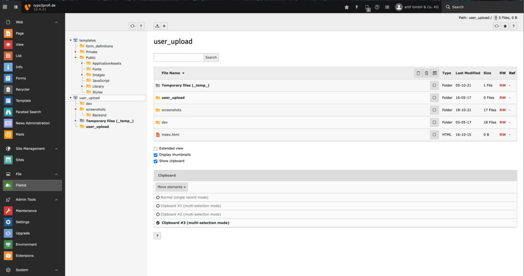 TYPO3 Profi: TYPO3 Screenshots